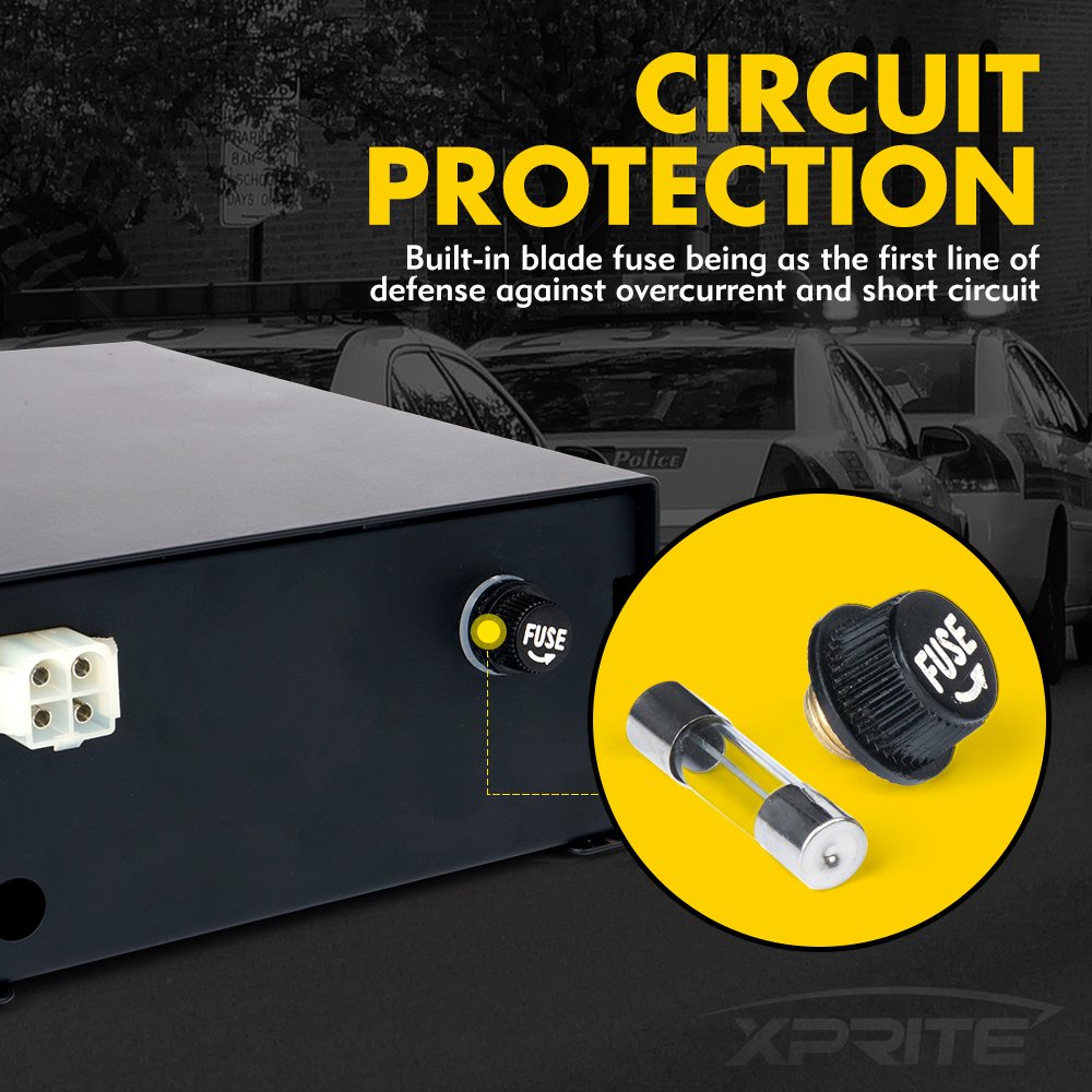 Snapklik.com : 12V 100W Slim Warning Speaker 7 Tone Police Siren PA ...