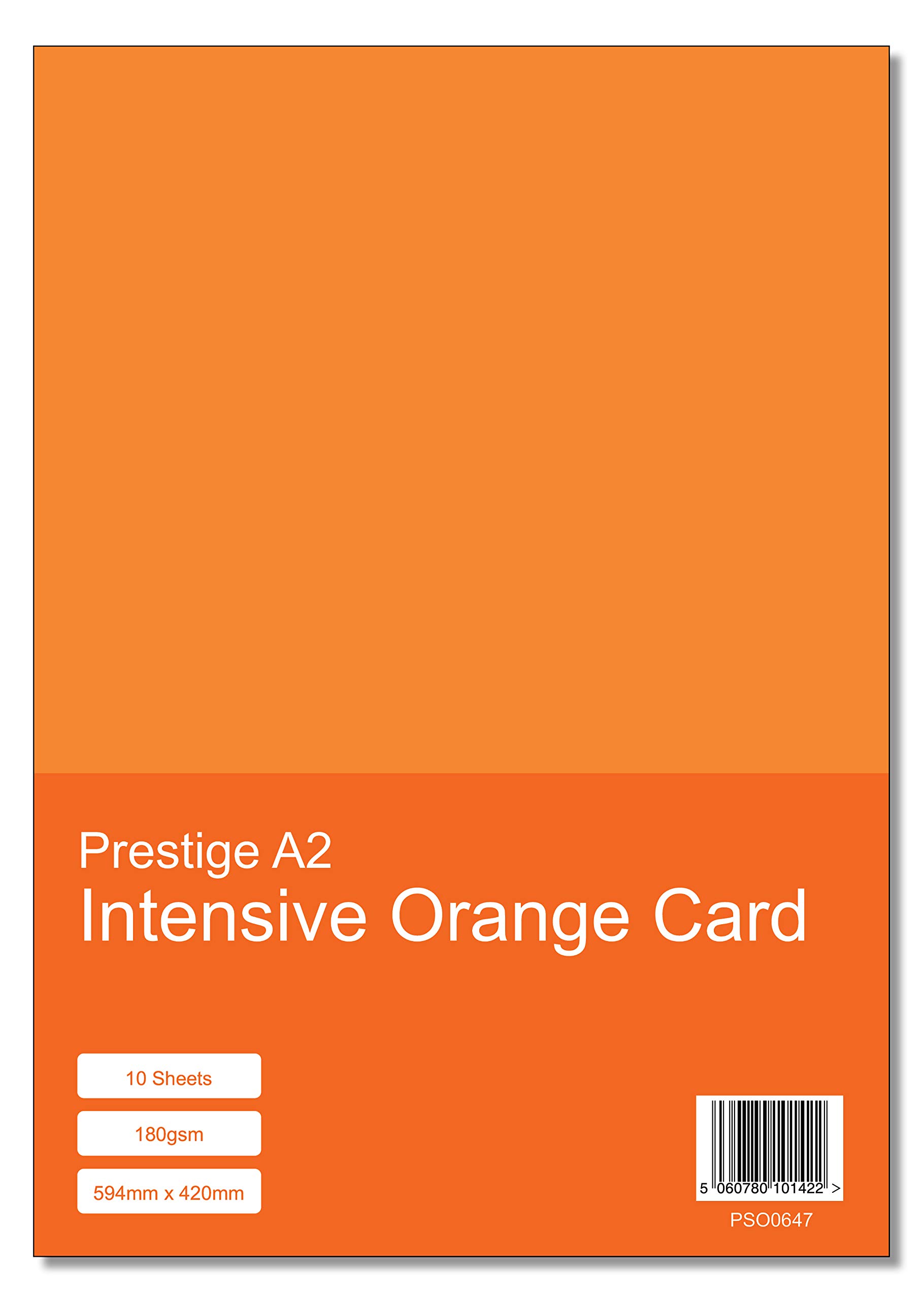 Prestige A2 Intensive Orange 180gsm Craft Card x 10 Sheets - (594mm x ...