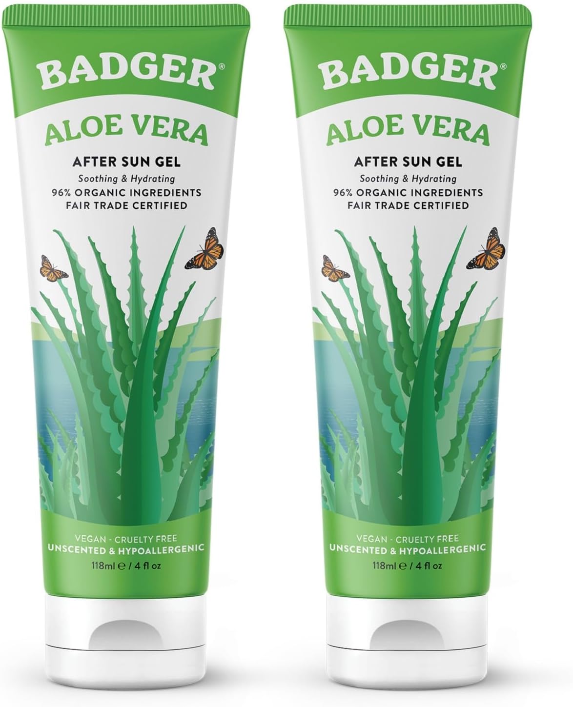 Amazon.com : Badger Aloe Vera Gel for Sunburn Relief, Fair Trade ...