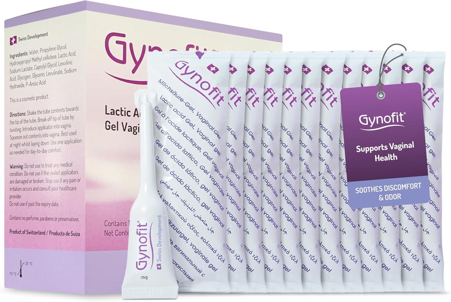 Amazon.com: Gynofit Lactic Acid Vaginal Gel - Vaginal Moisturizer - pH ...