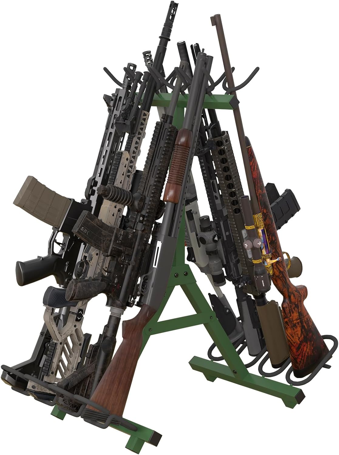 Amazon.com: Portable Folding Gun Rack Free-Standing Gun Stand, Mobile ...