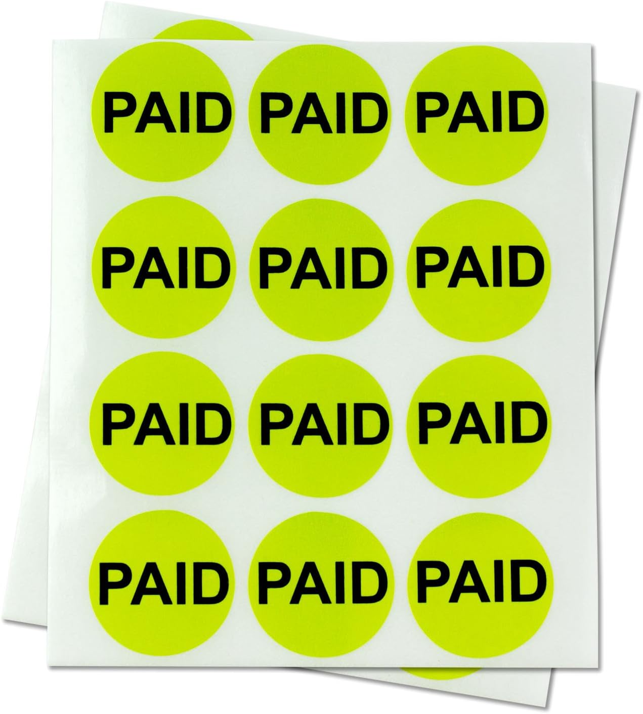 Amazon.com: 1000 Stickers/Roll "Paid" Permanent 1 Inch Label Sticker ...