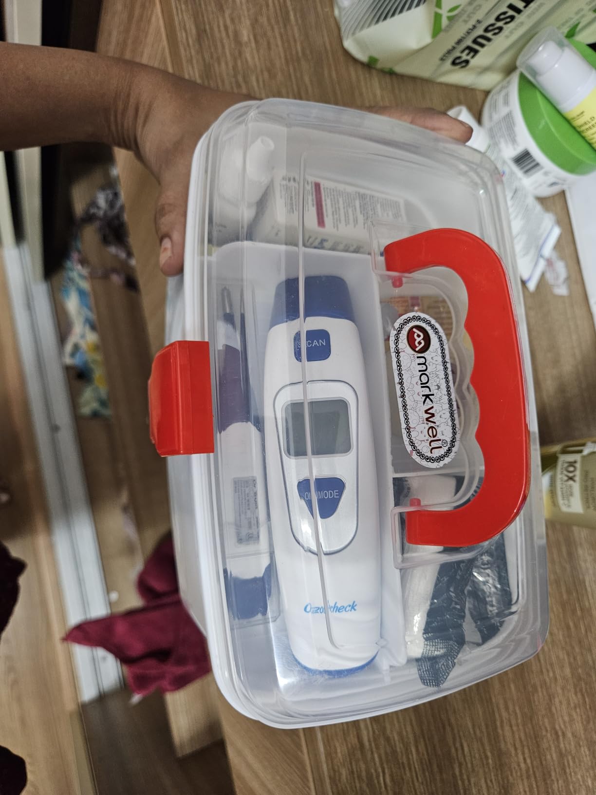 MARKWELL Plastic Rectangular Medicine Box, Medical First Aid Multi ...