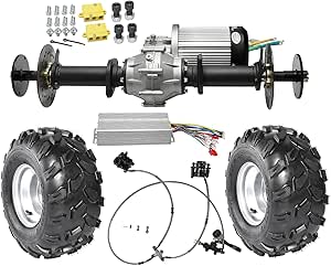 Amazon.com: YC Yier 32" Golf Cart Rear Differential Axle Kit with Powerful 60V 3000W DC ...