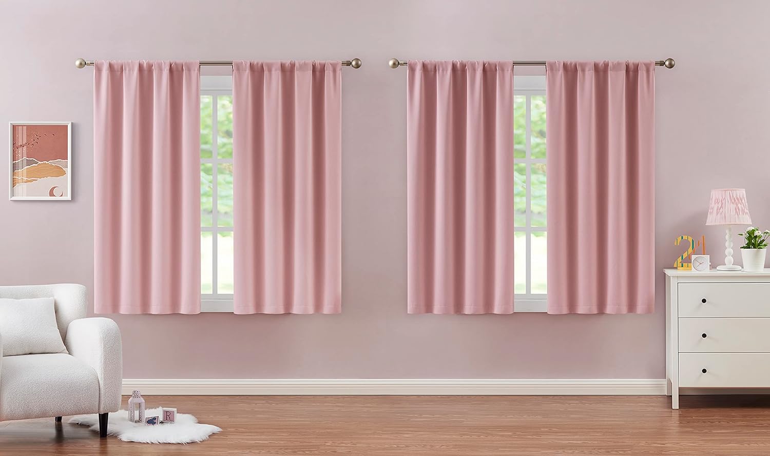 Amazon.com: VCNY Home Hopscotch - Window Valance, 4-Piece Blackout ...