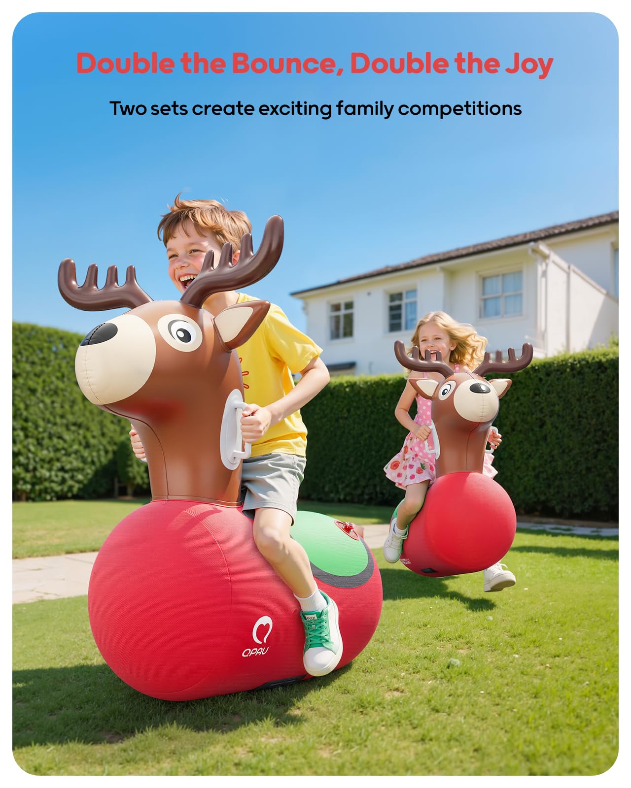 Snapklik.com : Inflatable Reindeer Hopper Bouncy