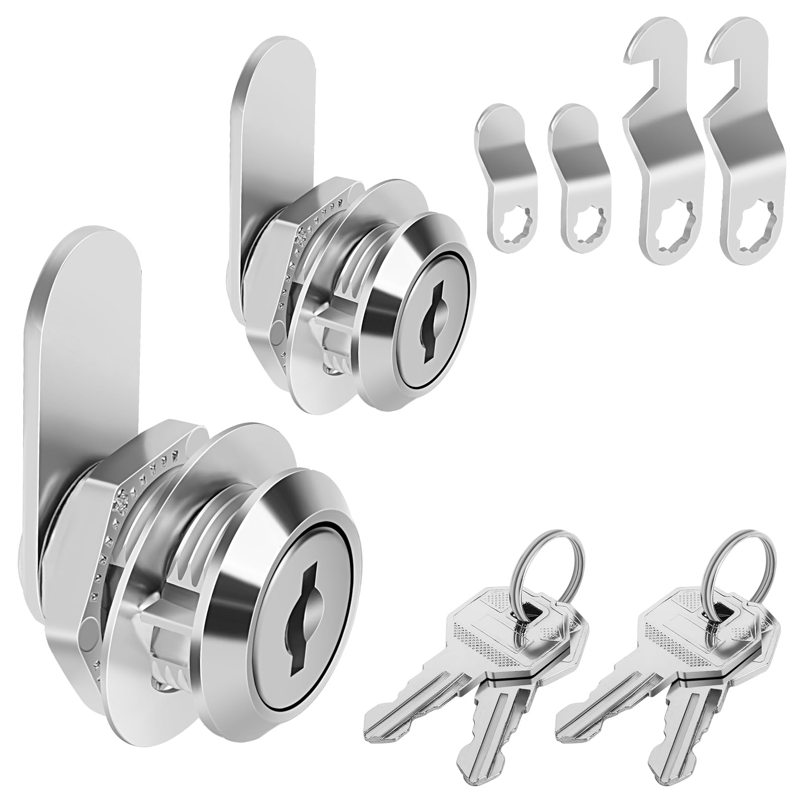 Pertinel 5/8" Cam Lock Keyed Different Cabinet Locks with Keys Secure ...