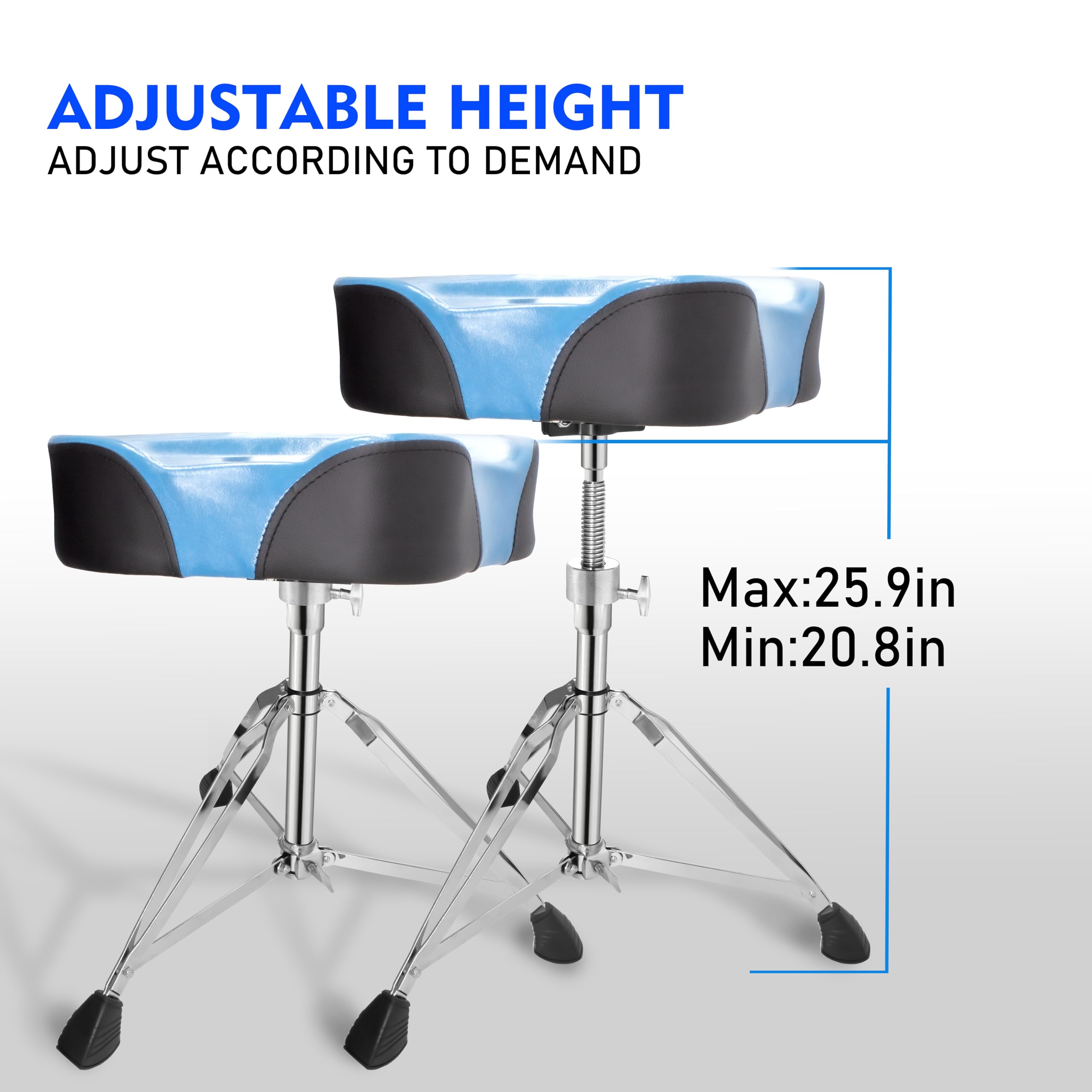 Snapklik.com : Vhffoso Drum Throne, Height Adjustable Drum Stool For ...