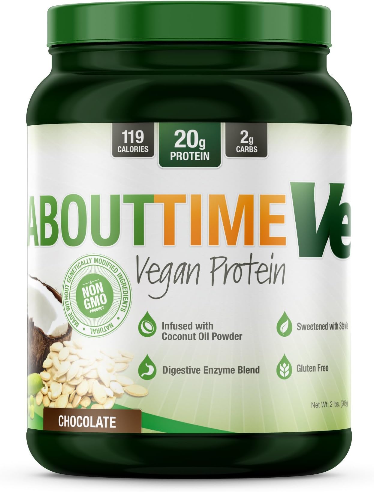 Amazon.com: About Time Vegan Protein Supplement, Salted Caramel, 2 ...