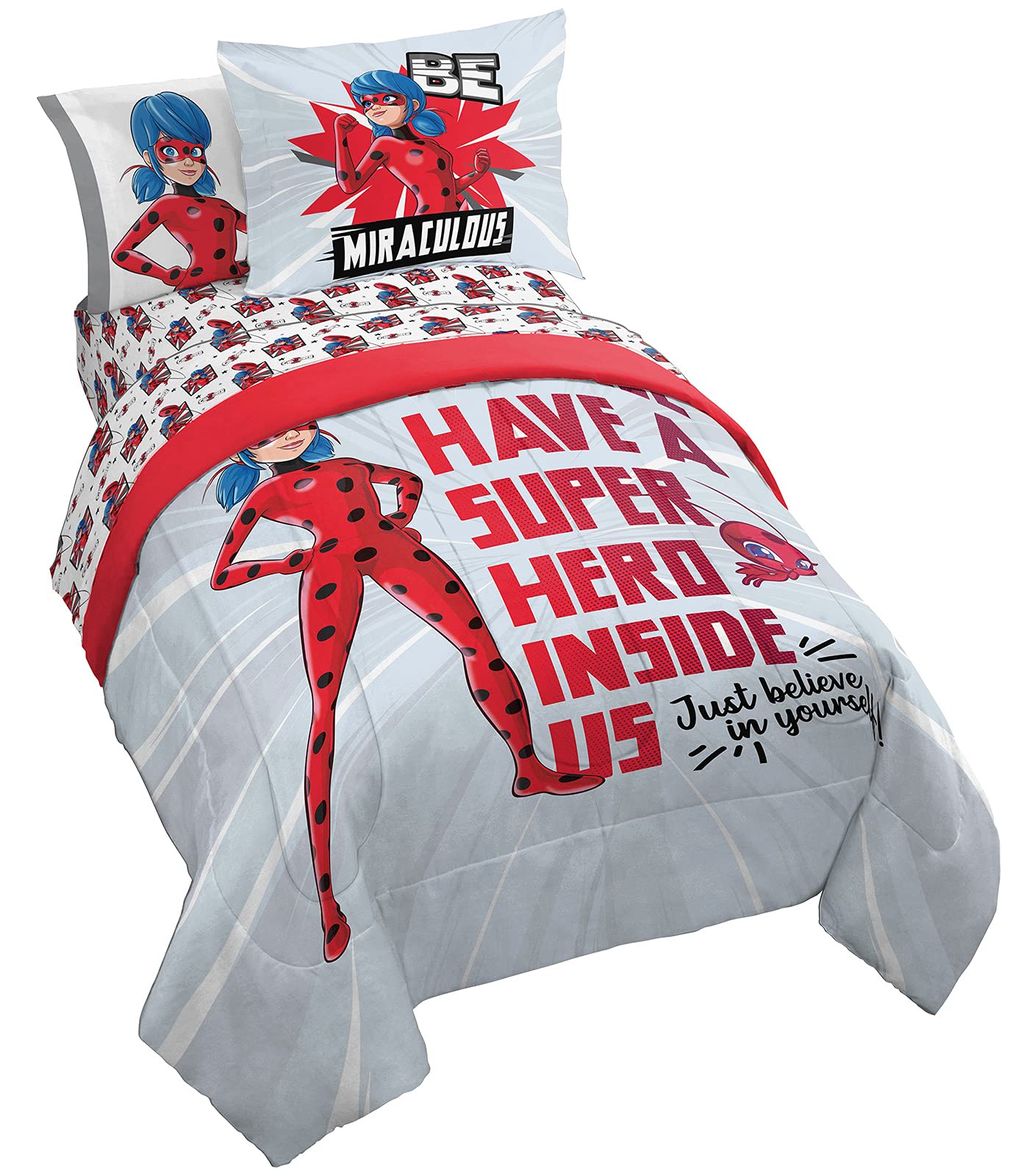 Buy Miraculous Ladybug Superhero 7 Piece Full Bed Set Includes