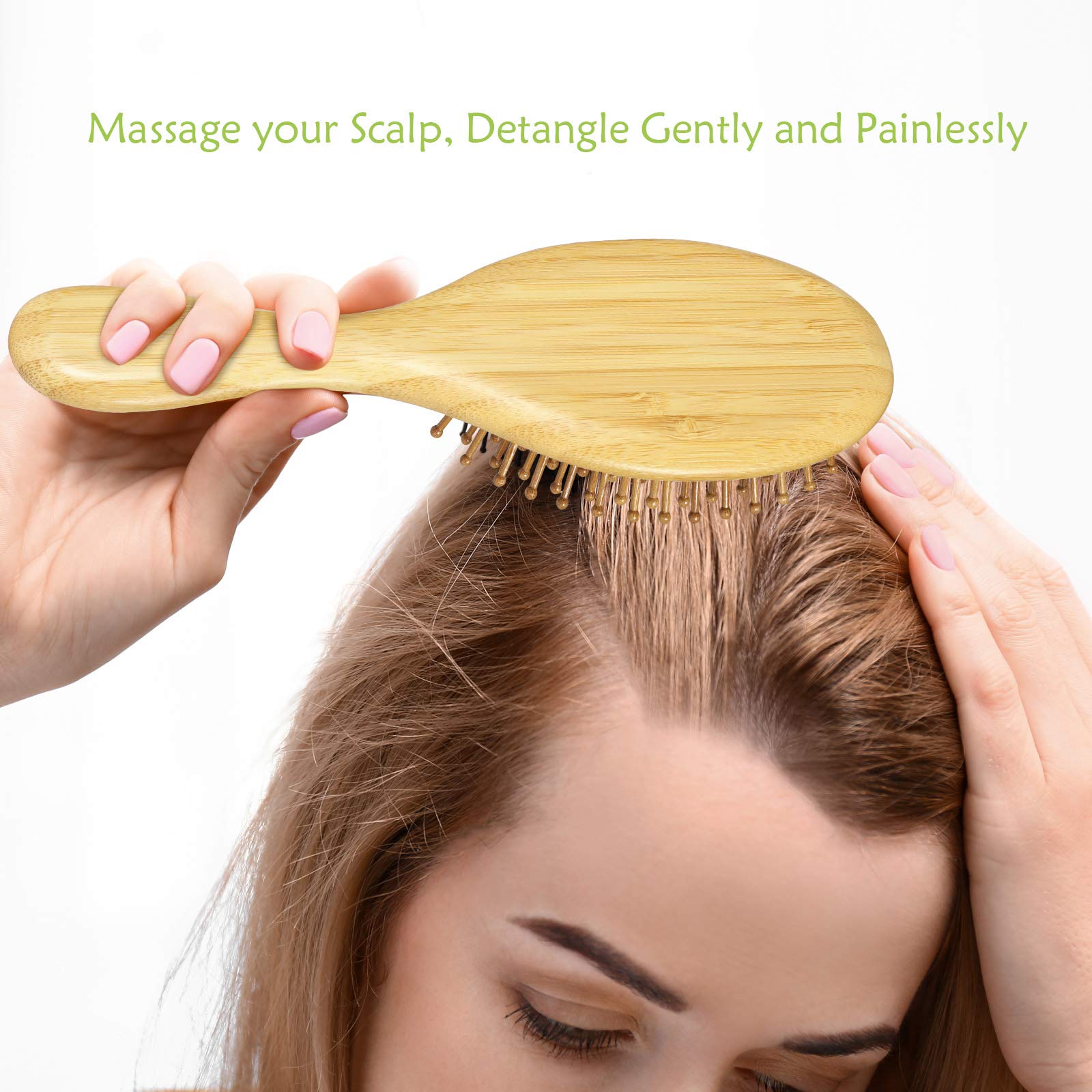 Snapklik.com : GAINWELL Bamboo Paddle Hair Brush All,Thick