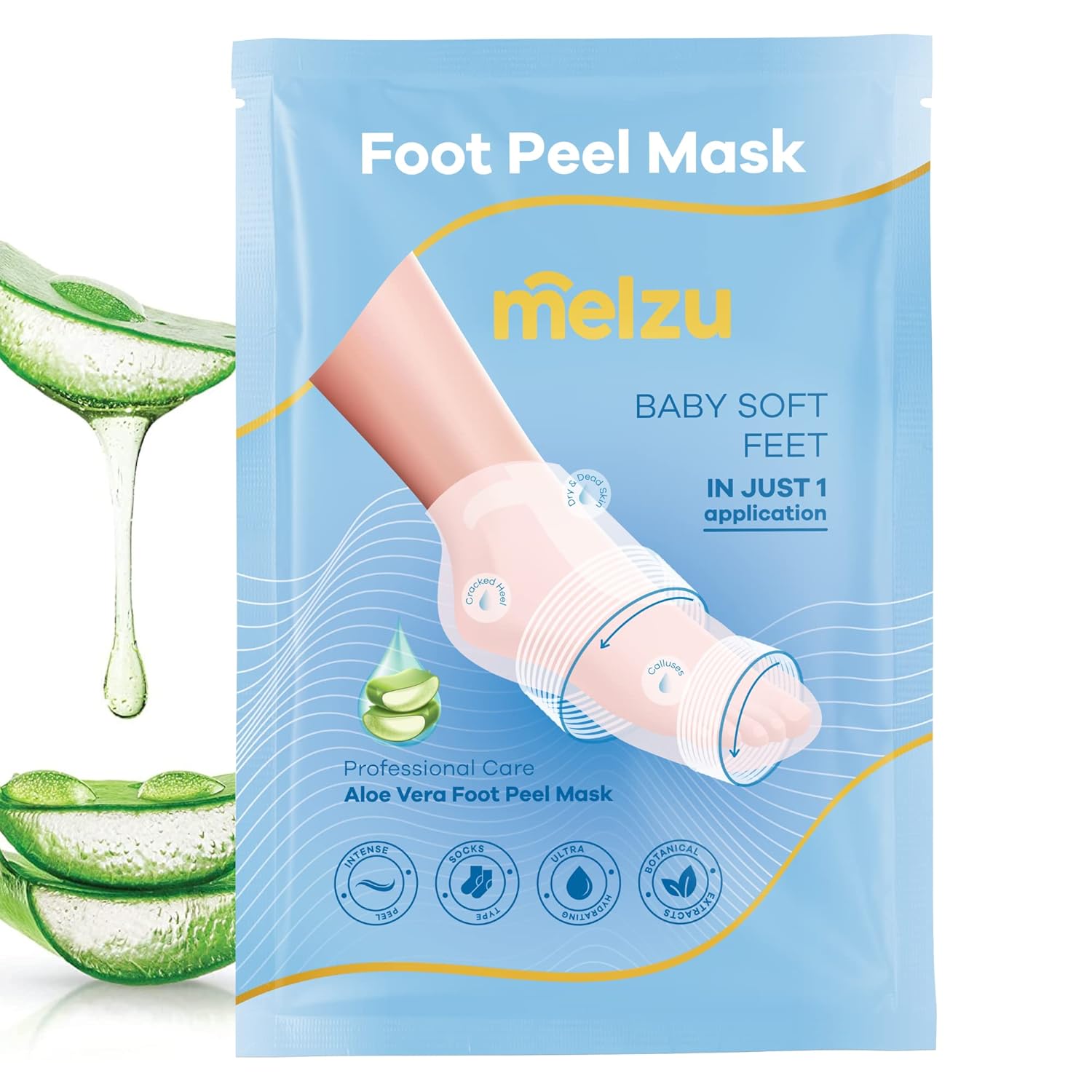 Amazon.com: Melzu Foot Peel Mask for Enhanced Foot Care, Repair Heels ...
