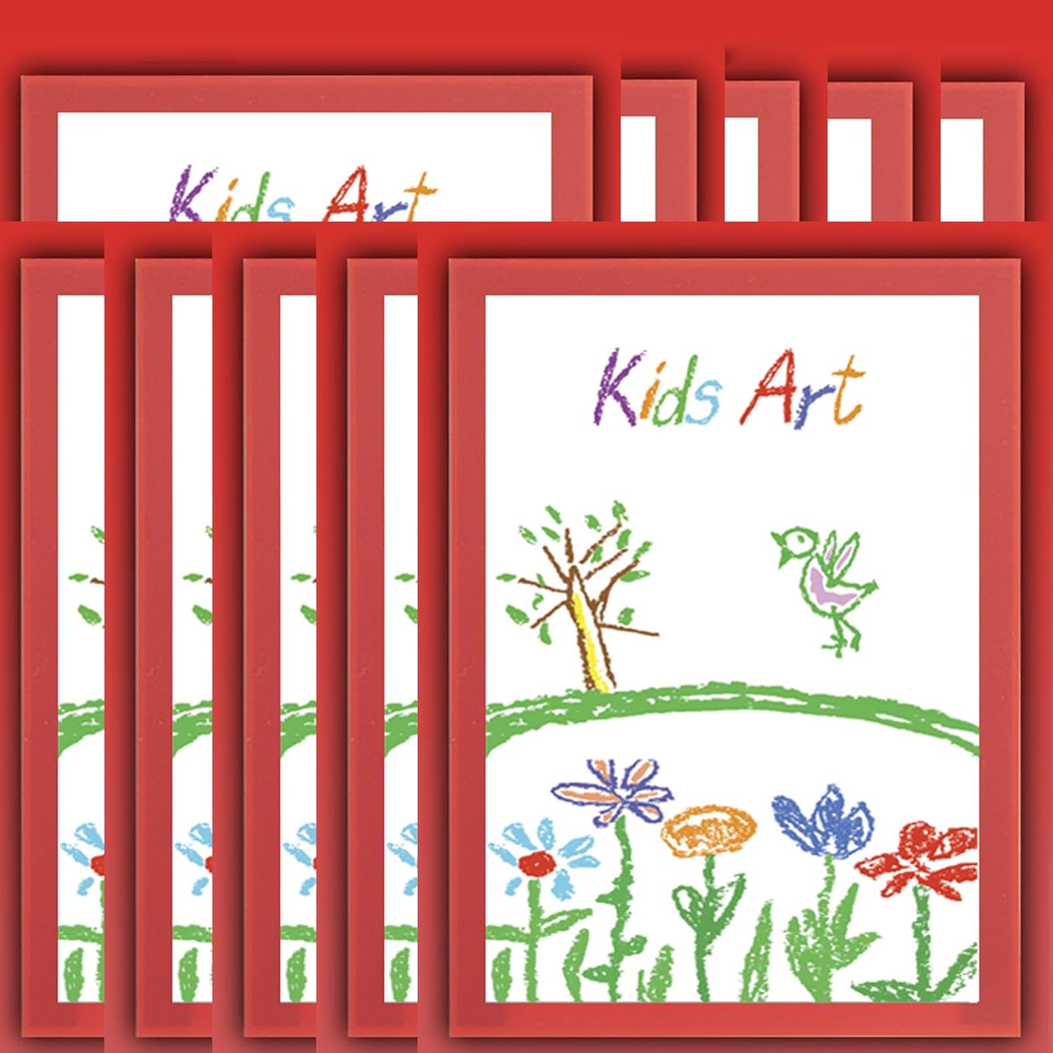 Grebesty a4 Self Adhesive Magnetic Display Frame, 10Pack a4 Magnetic ...