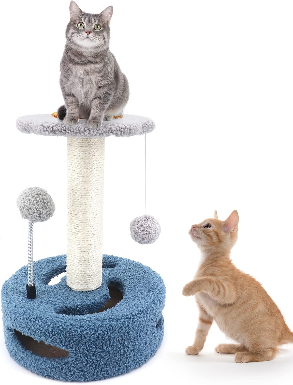 MoYouno Katzenbaum mit Blume, kratzbaum, Kleiner Katzenbaum für Indoor ...
