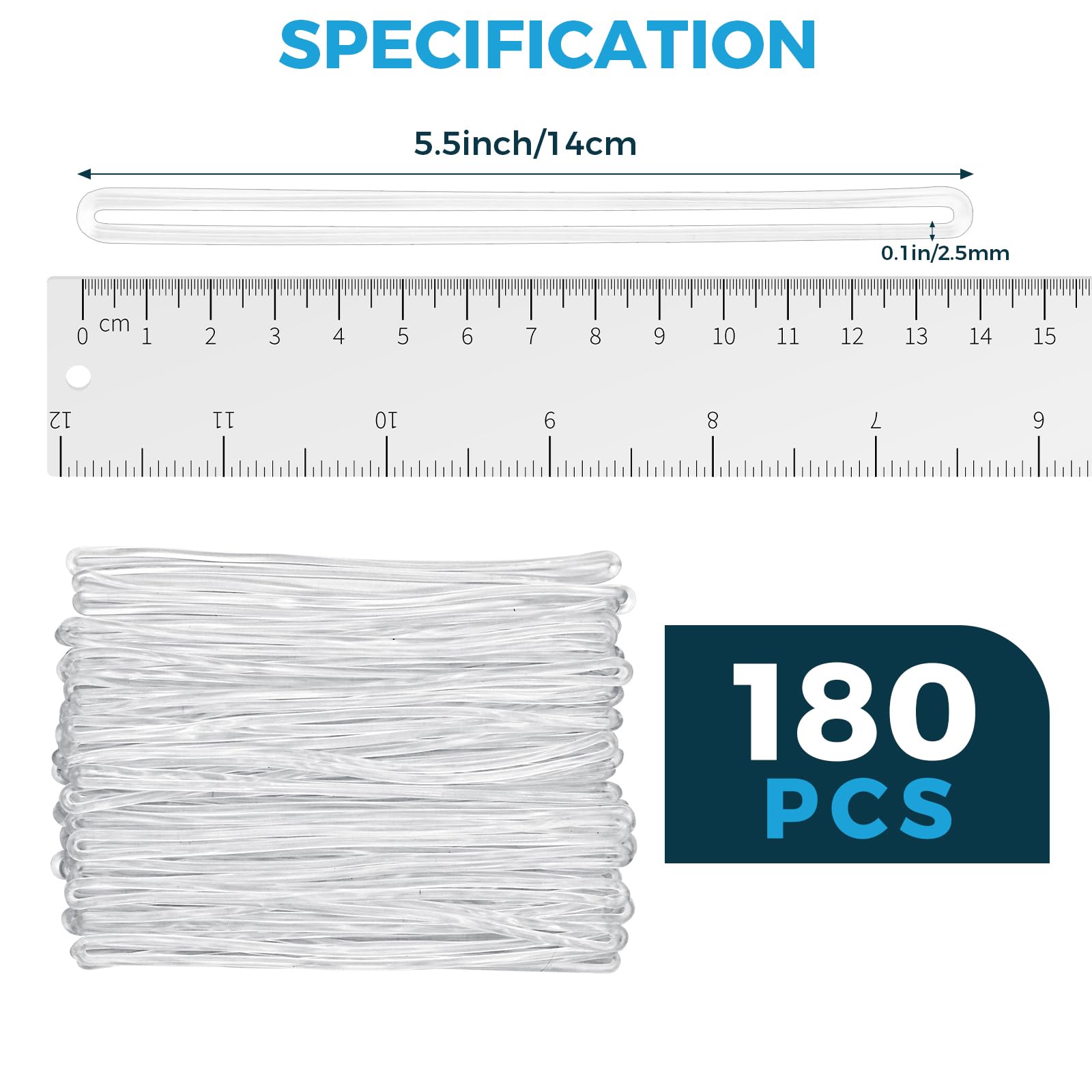 Snapklik.com : Lyzskco 100-Piece Clear Plastic Luggage Tag Loops ...