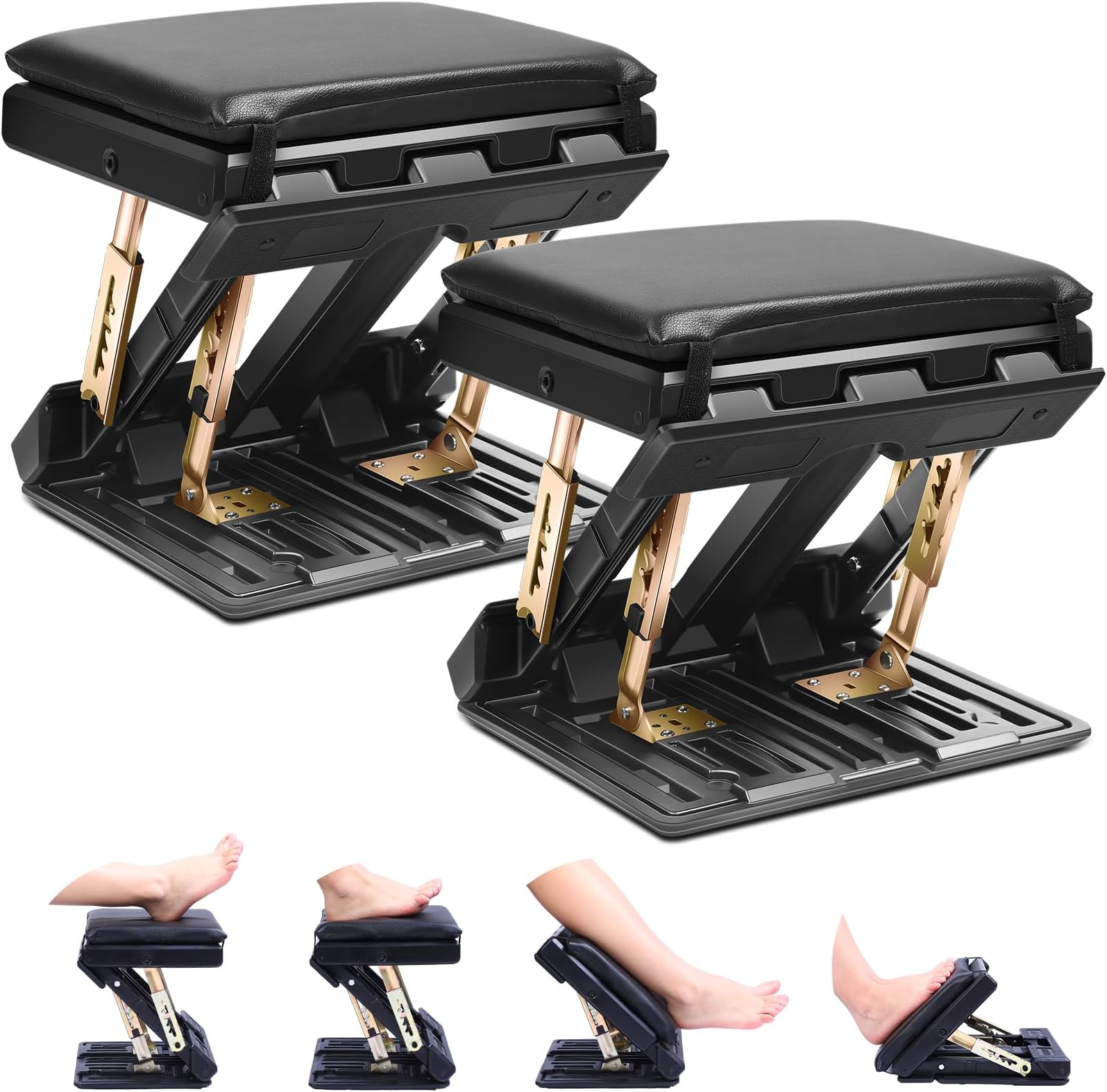 Amazon.com : Soaoo 2 Pcs Adjustable Foot Rest Bulk Under Desk Footrest ...