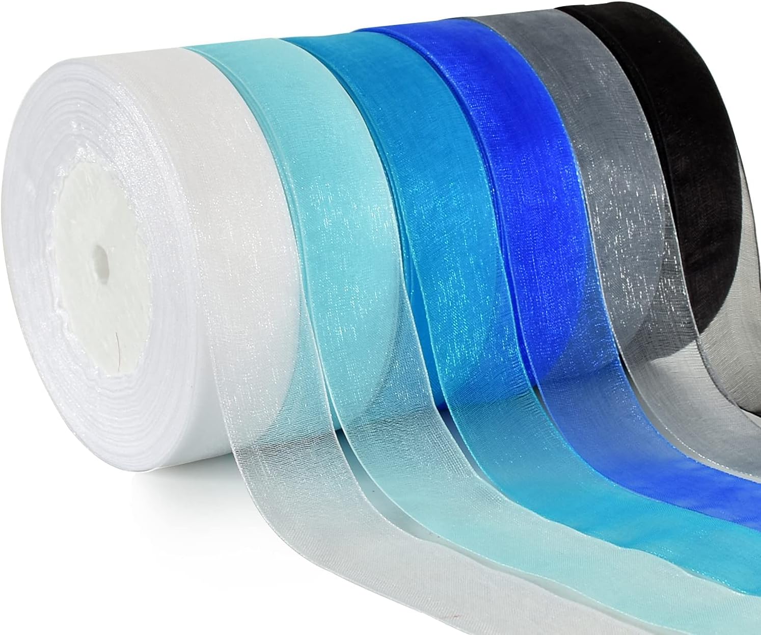 Amazon.com: JINGLESTAR 1 Inch Wide Sheer Chiffon Ribbon - Pearl Silk ...