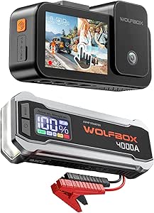 Amazon.com: WOLFBOX 4000A Jump Starter & X5 Dash Cam : Automotive