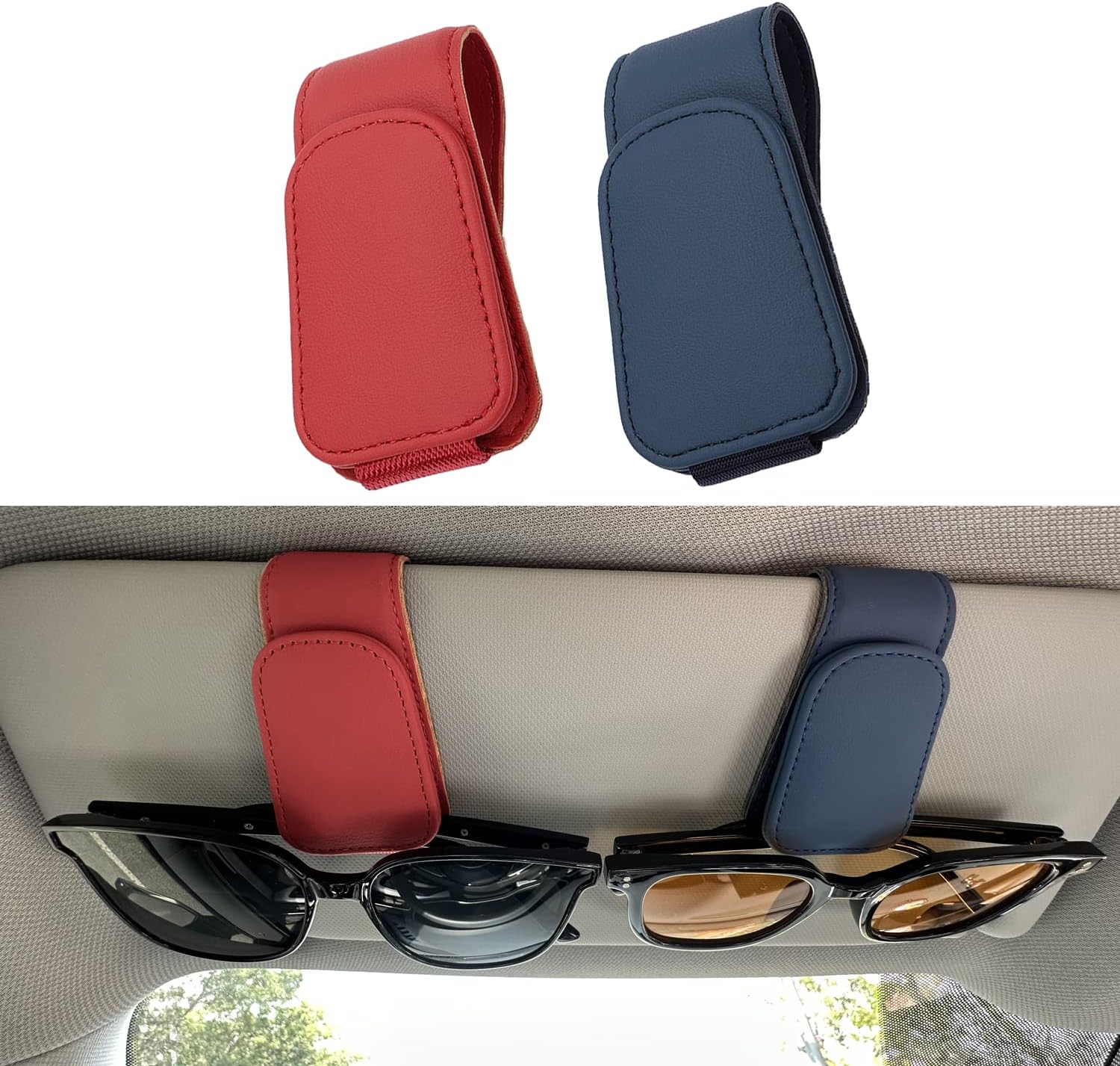 Amazon.com: LJDJ Sunglass Clip for Car Visor – 2 Pack Car Accessories ...