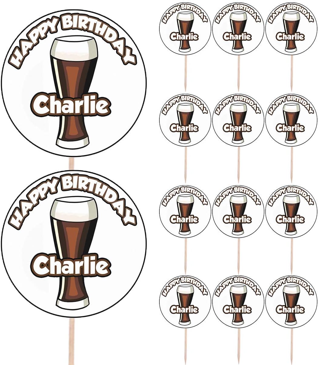 AK Giftshop Personalised Pint Of Guinness Birthday Food & Cupcake ...