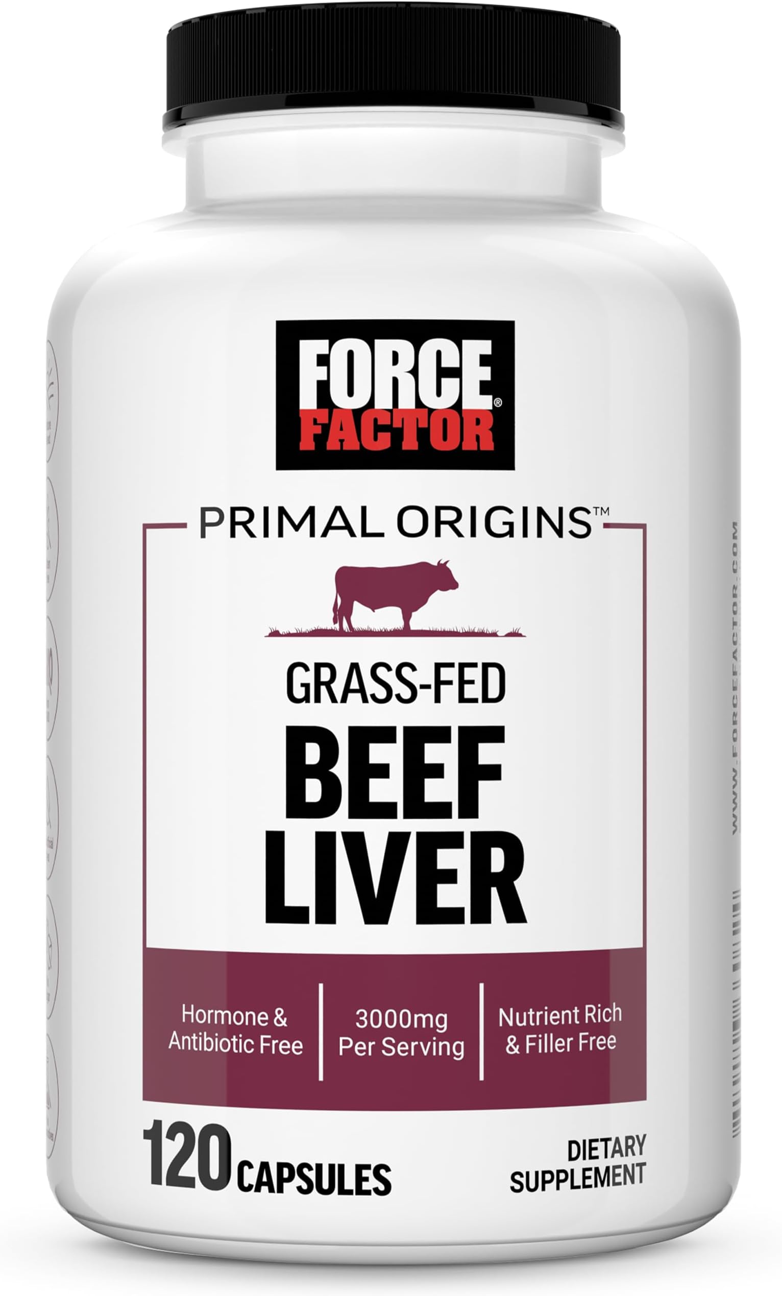 Amazon.com: FORCE FACTOR Primal Origins Beef Liver Capsules, Grass Fed ...