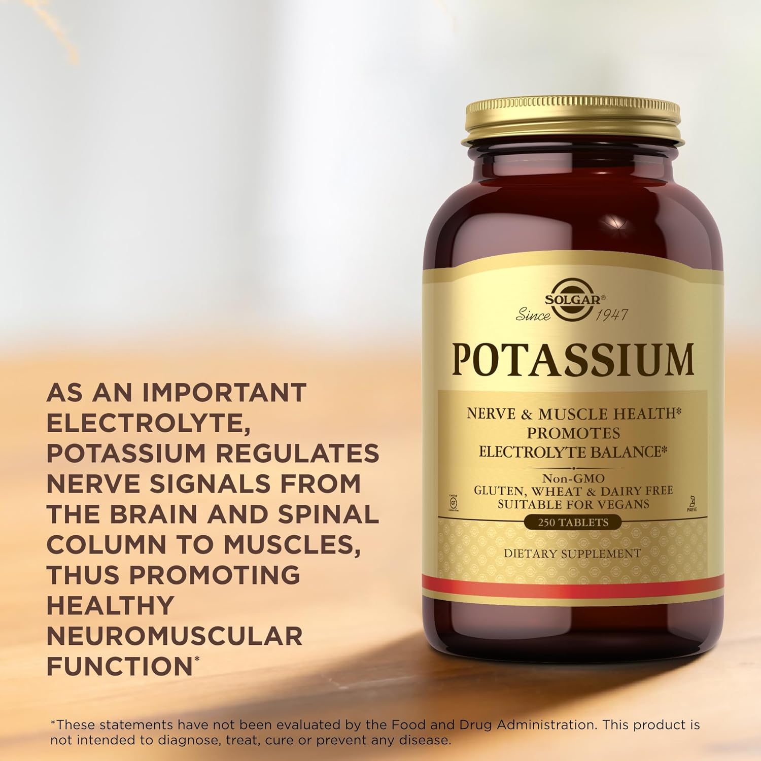 Solgar Potassium - 250 Comprimidos - Saúde dos Nervos e Músculos ...