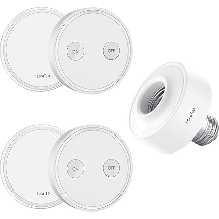 LoraTap Wireless Remote Control E26 Light Socket with Remote, 915MHz ...