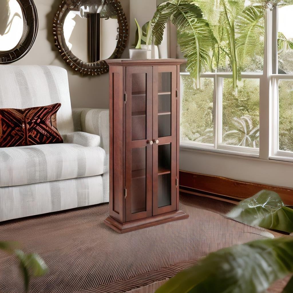 Amazon.com: Ergode Elegant Walnut Storage Unit | Adjustable Shelves ...