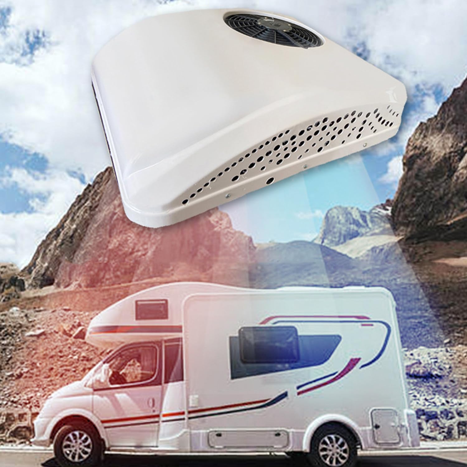 RETRIN Rv Rooftop DC Air Conditioner -Electric Parking Air Conditioner ...