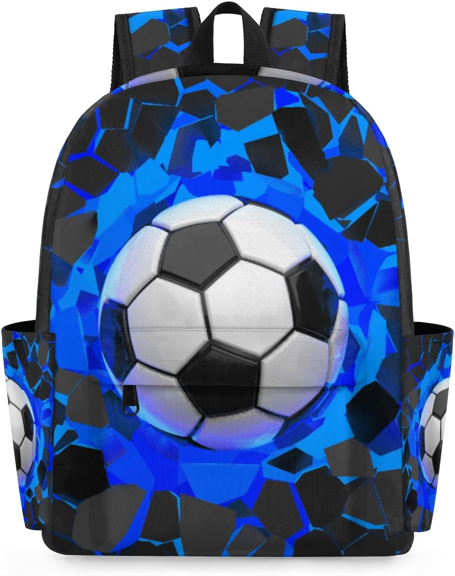 Amazon.com | HUXINO Soccer Wall Theme Kids Backpack for School Boys ...