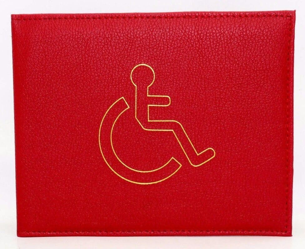 Soft Leather Disabled Badge Holder Wallet Disability Parking Badge ...