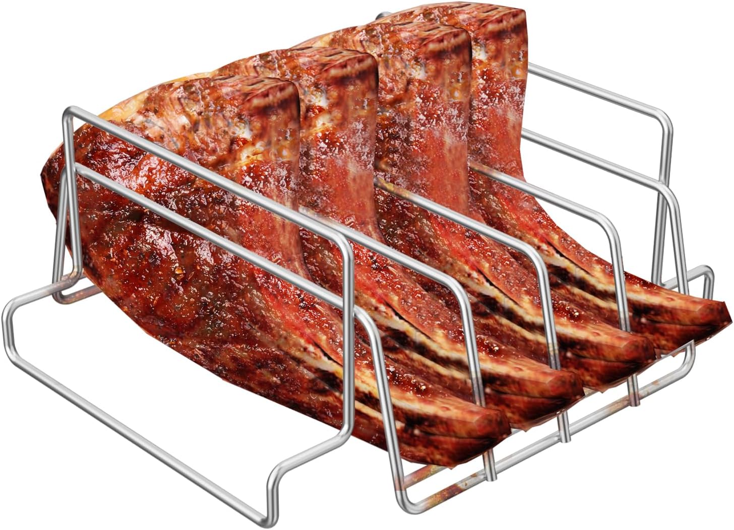Amazon.com : jkxoo Stainless Steel Rib Racks for Big Green Egg, Turkey ...