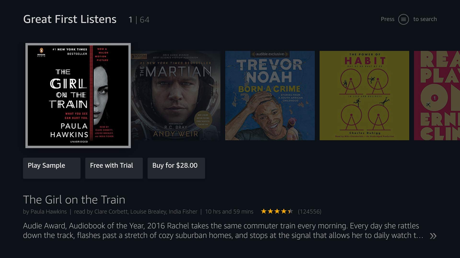 Audible for Fire TV:Amazon.com:Appstore for Android