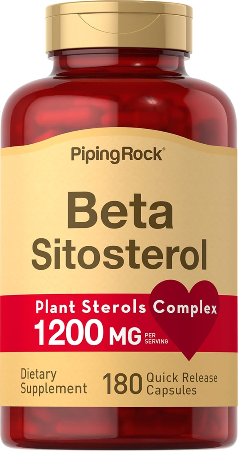 Amazon.com: Piping Rock Beta Sitosterol 1200 mg | 180 Capsules | Plant ...