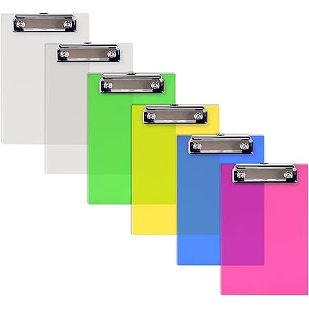 Amazon.com : 1InTheOffice Brown Clipboard 5x8, Hardboard Clip Board ...