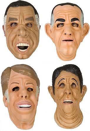 Amazon.com: 80sTees Point Break Mask Complete Set - Ex-Presidents ...