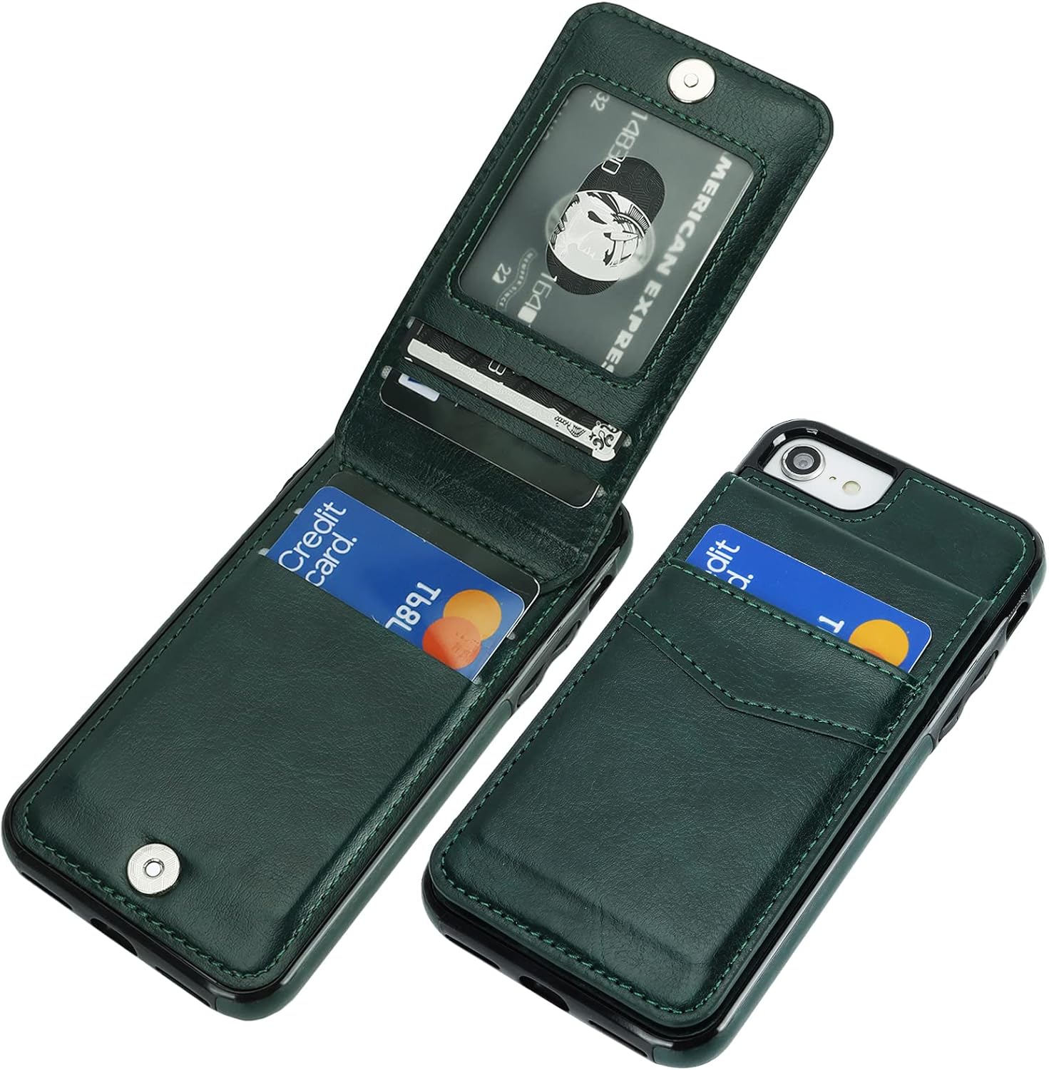 Amazon.com: KIHUWEY for iPhone SE iPhone 7/8 Case Wallet with Credit ...