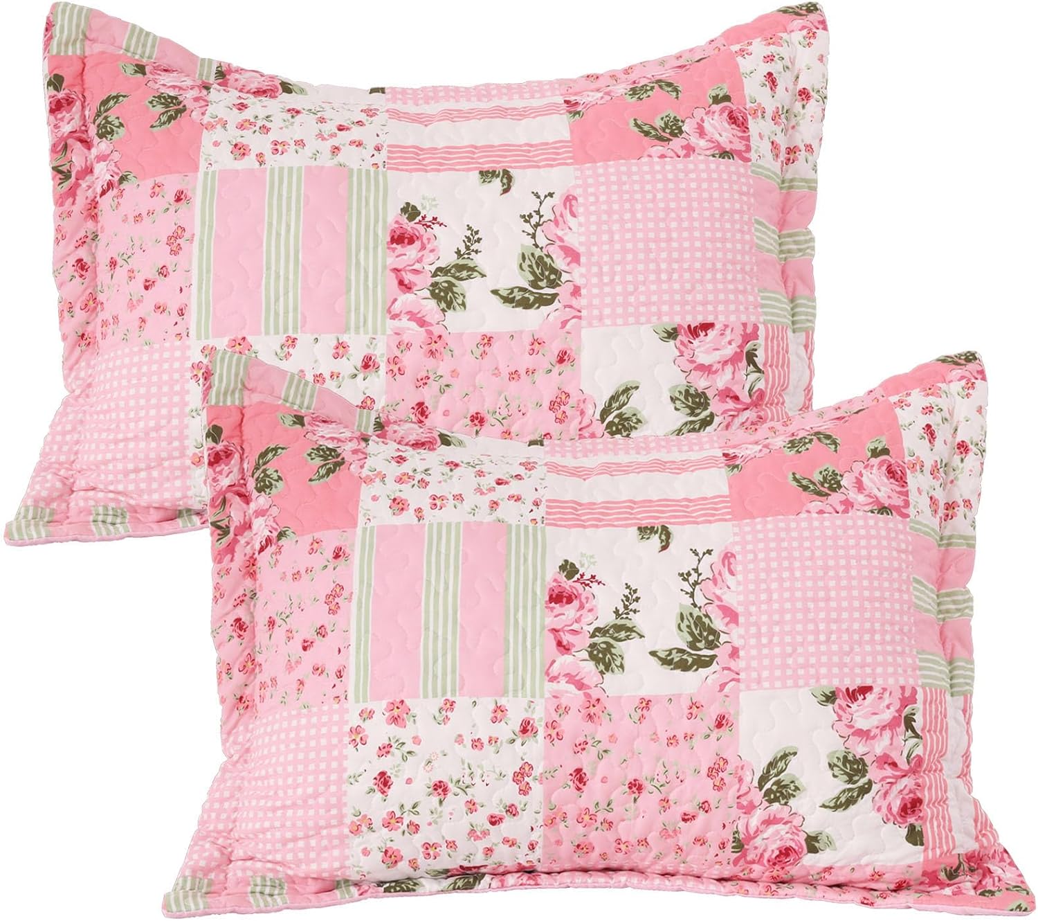 Amazon.com: Floral Printed Pillow Covers 2 Pack,Super Soft Envelope ...