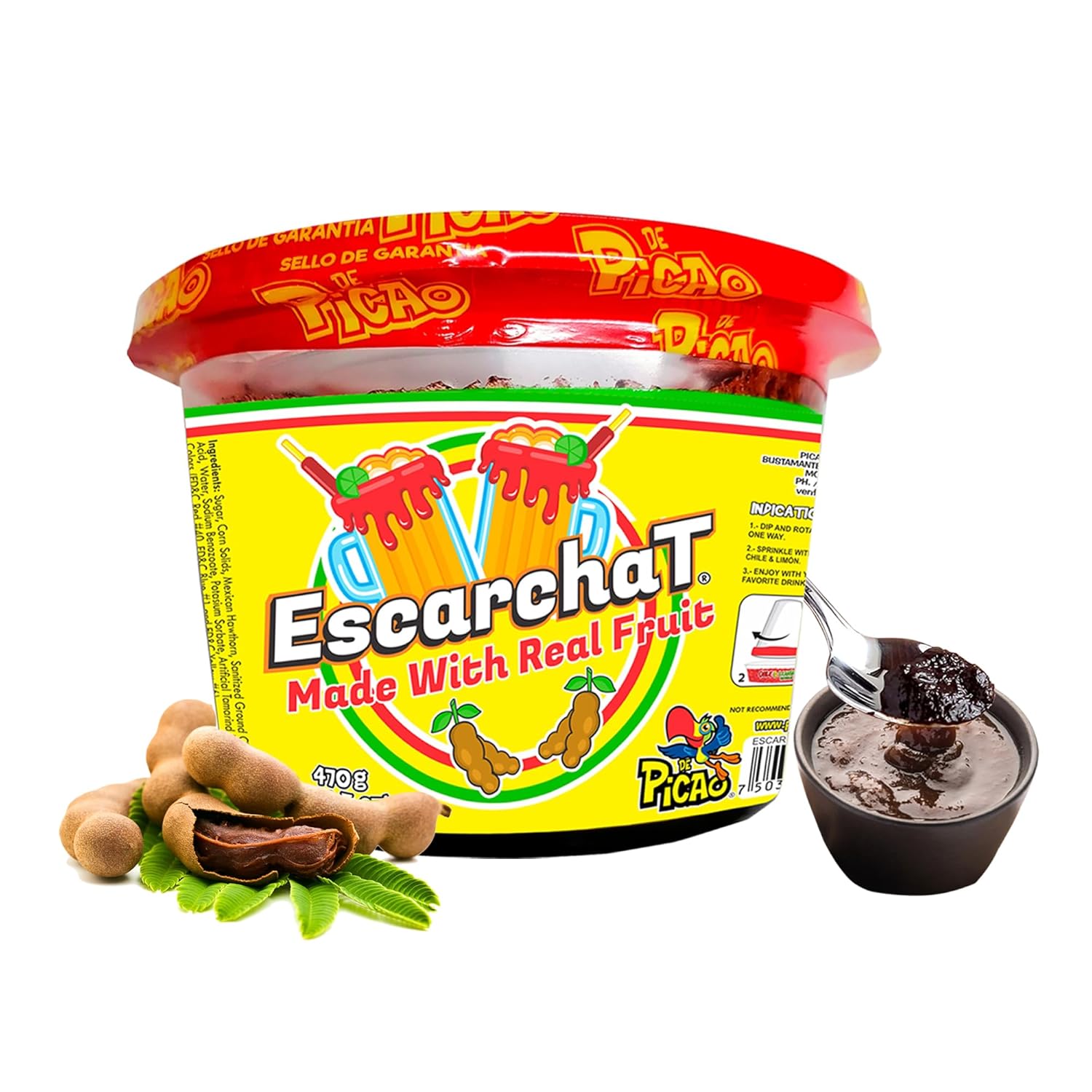 Amazon.com : PiCAo Tamarind Paste Rim Dip for Drinks, 470g., Escarchat ...