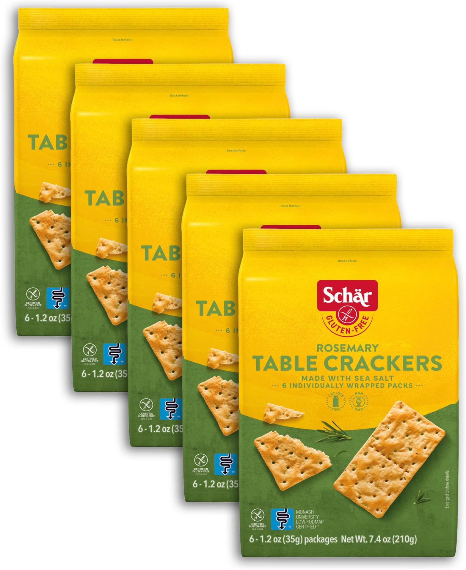 Amazon.com: Schar Rosemary Table Crackers, Gluten Free & Non-GMO, 7.4 ...