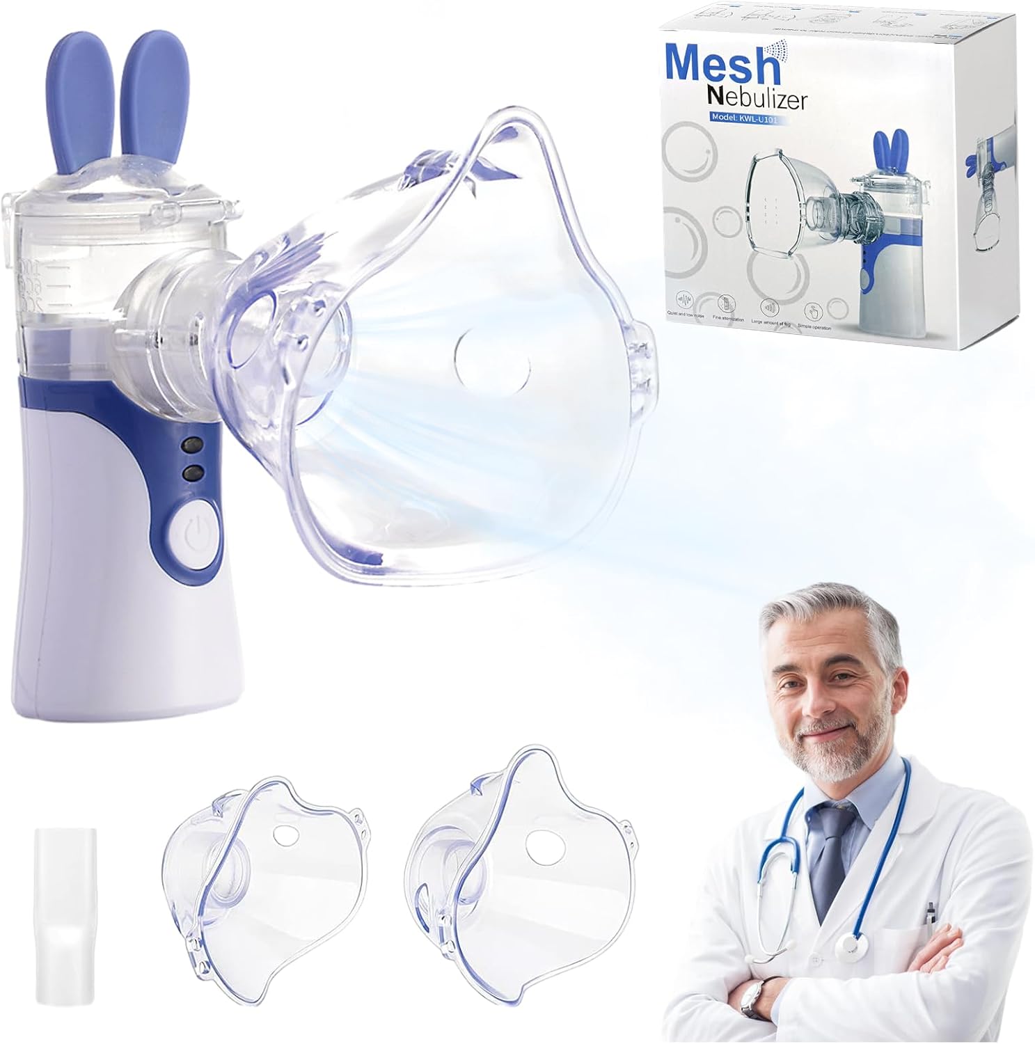 Mini Portable Nebuliser Portable Rechargeable Inhaler Machine Handheld ...