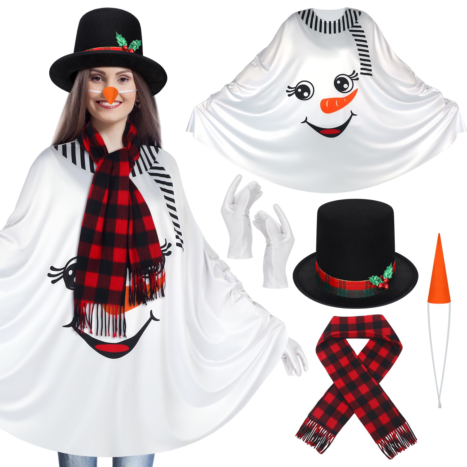 Amazon.com: Janmercy Christmas Snowman Costume Accessories for Women ...