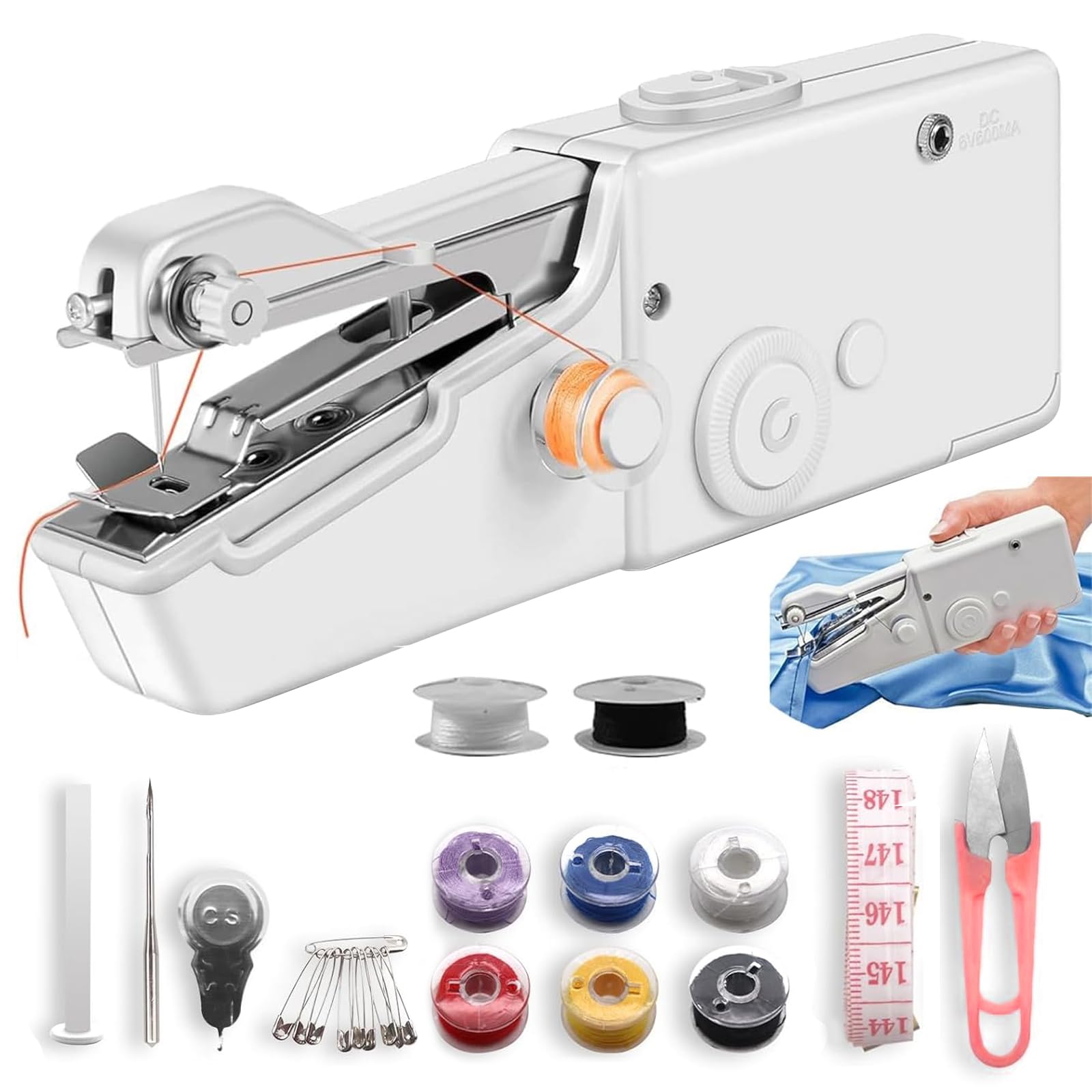 Handheld Sewing Machine, Portable Sewing Machine with Sewing ...