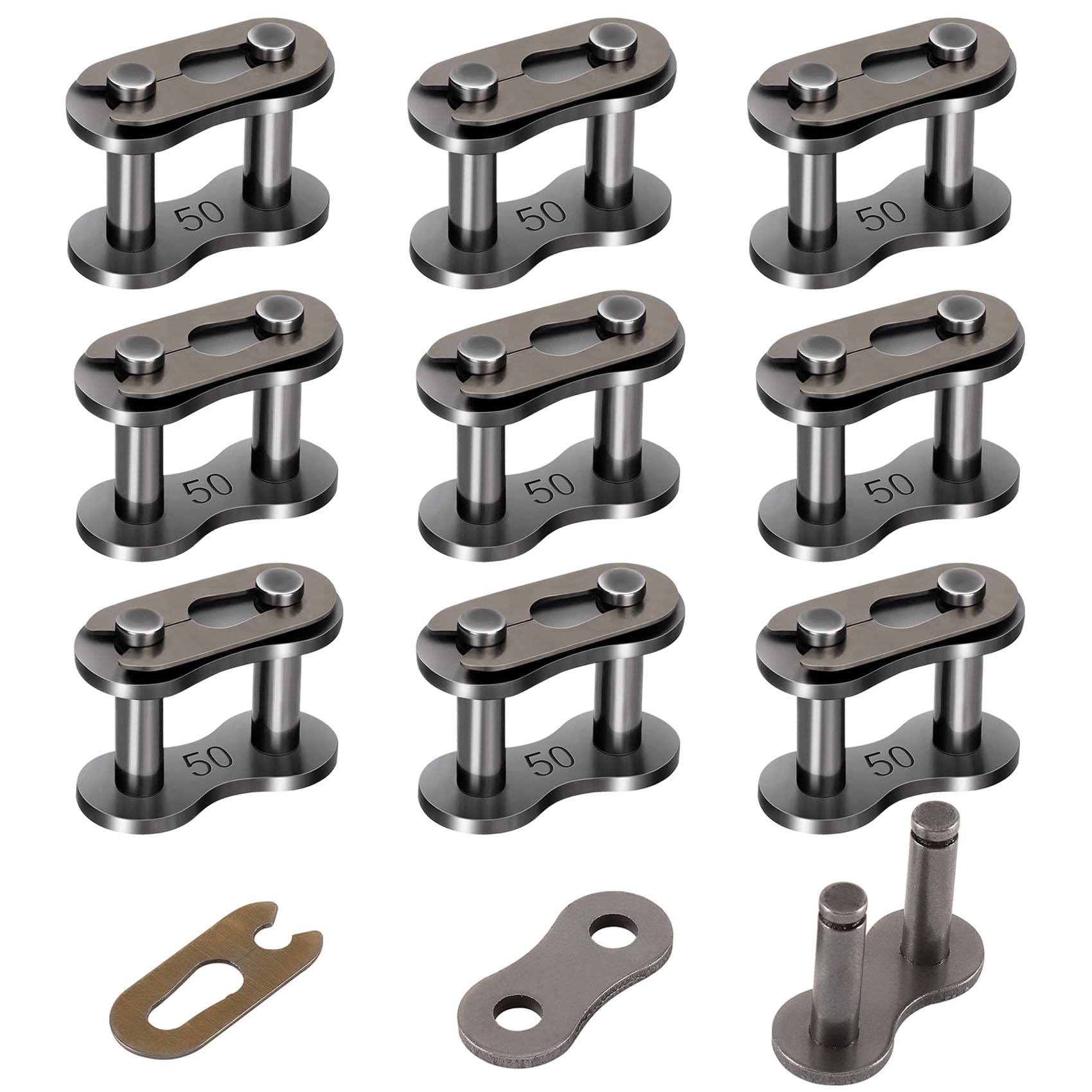 Snapklik.com : CQSPMOTO 10 Pack 50 Roller Chain Connecting Links Master ...