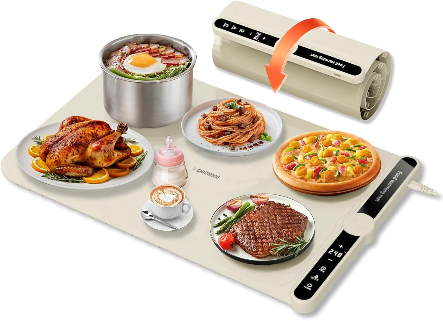 Amazon.com: Food Warming Mat - Electric Warming Tray, 9 Temperature ...