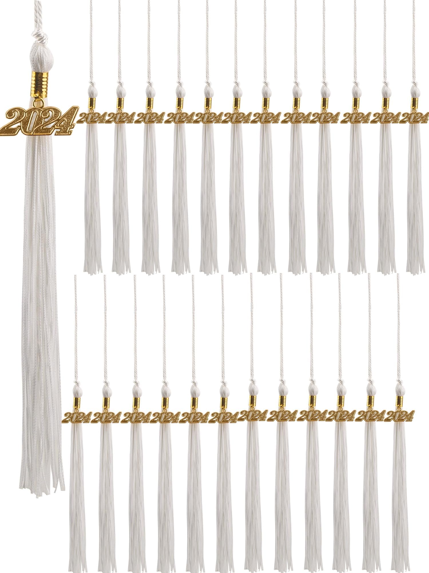 Amazon.com: Fahacop 25 Pack 2024 Graduation Tassel Single Color ...