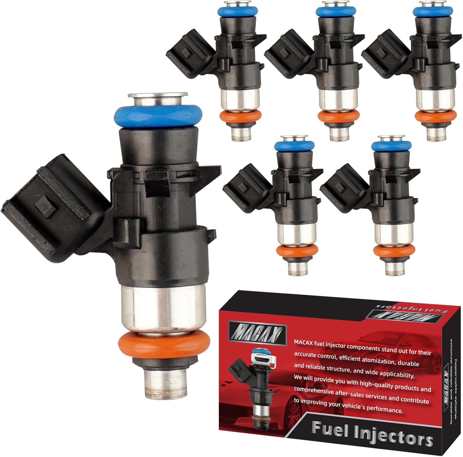 MACAX Set of 6 Fuel Injectors FJ1267 04627794AA Replacement Compatible ...