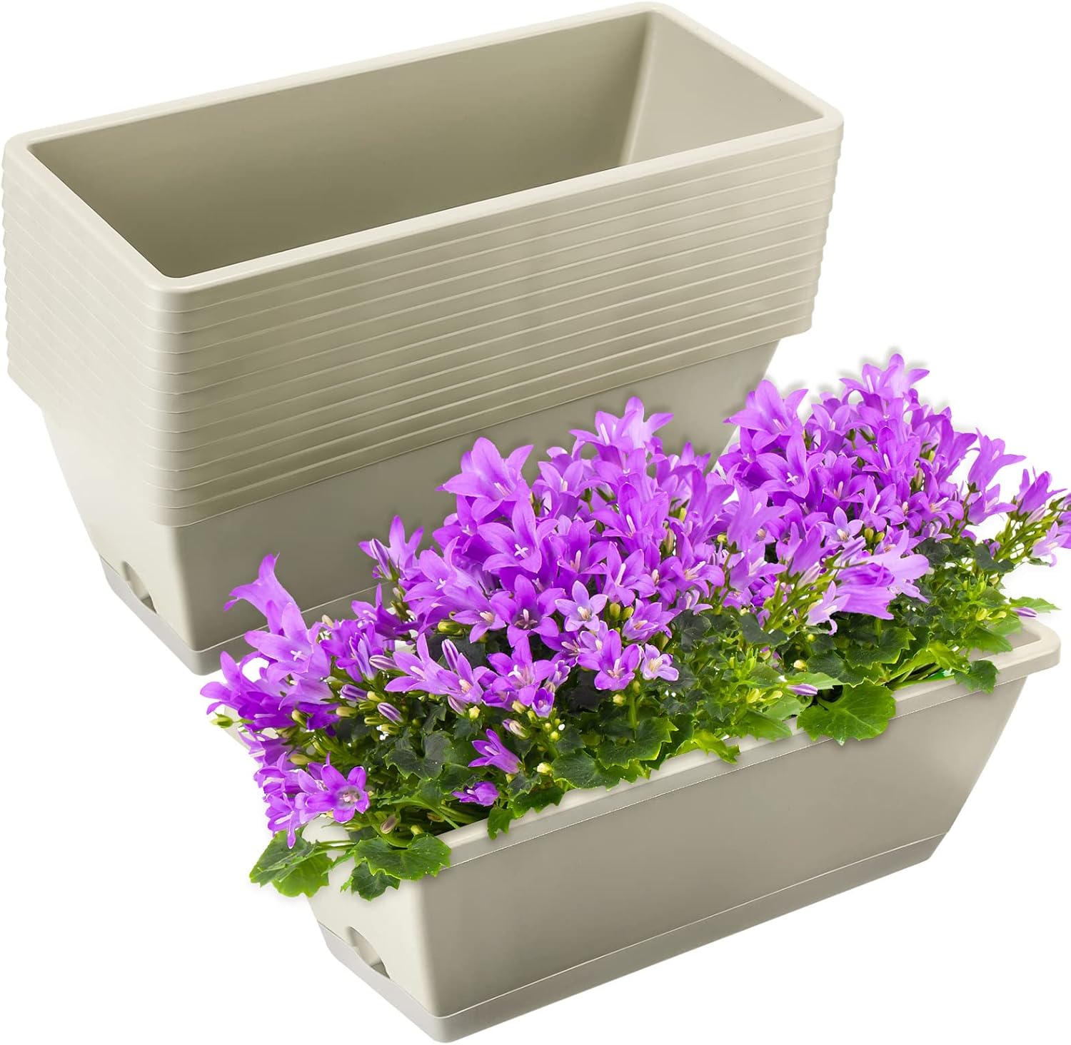 12 Macetas Rectangulares de Ventana para Plantas de Interior Maceta de ...