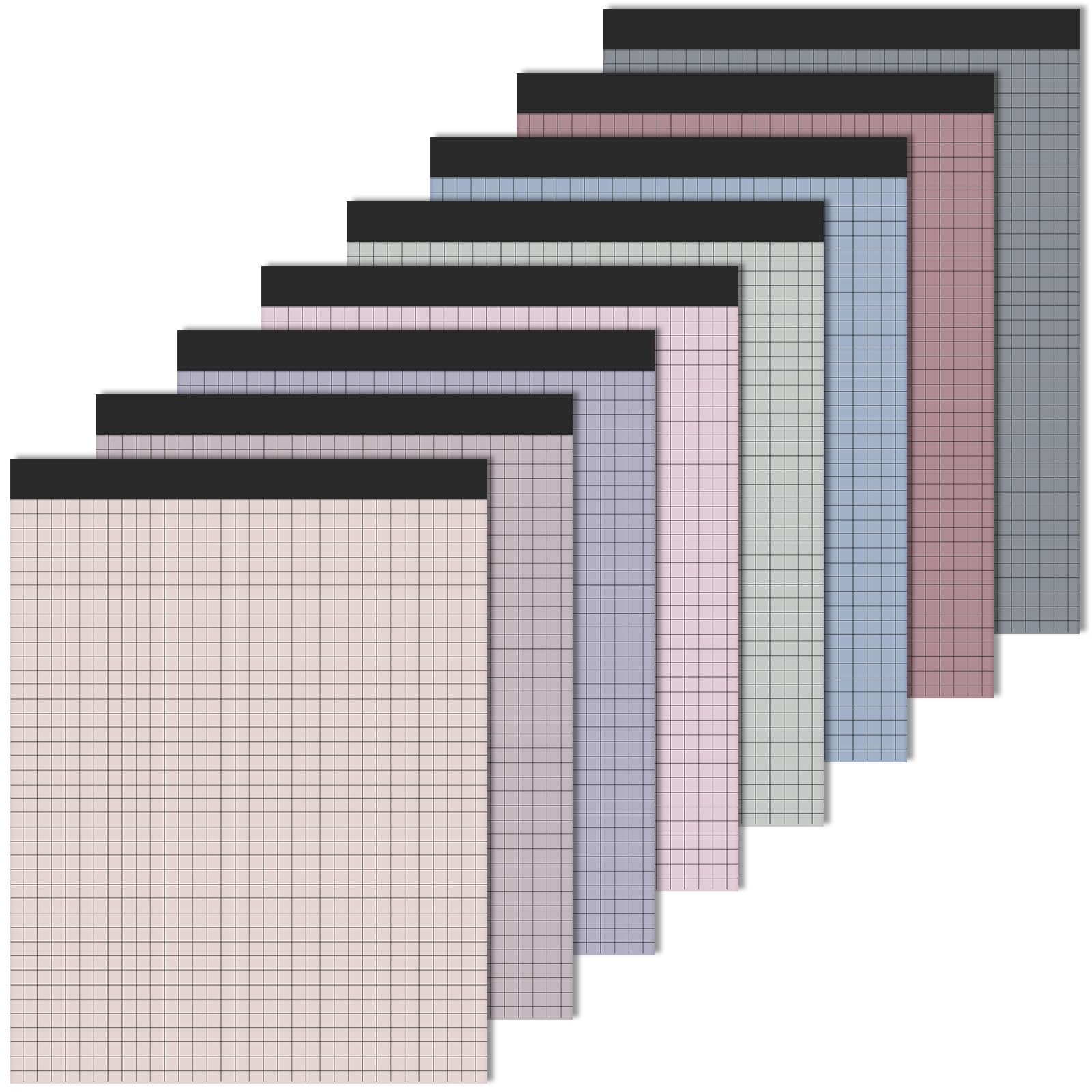 Snapklik.com : Ctosree 8 Pads 8.5 X 11 Inch Quad Legal Notepads Colored ...