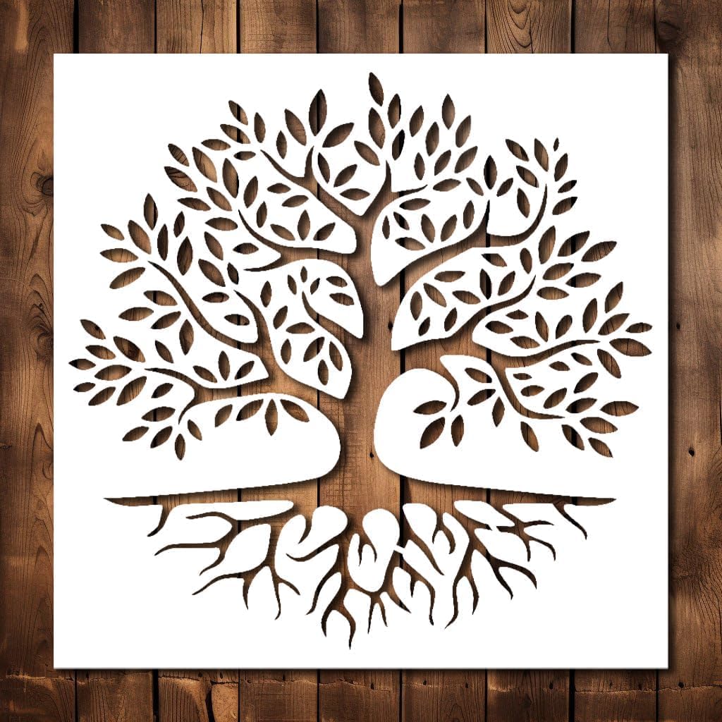 Amazon.com: Tree Stencil Template - Reusable Big Family Tree Stencils ...